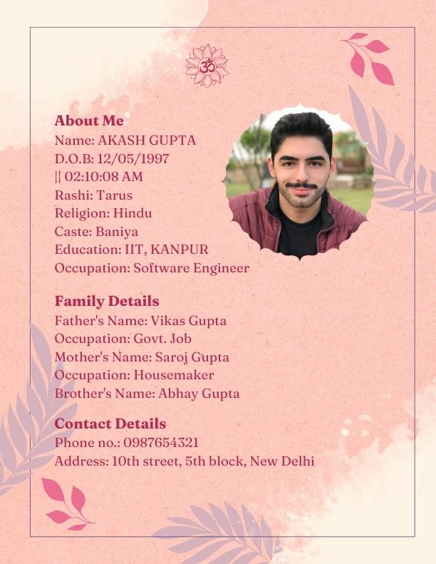 Marriage Biodata: A Simple 3-Step Guide